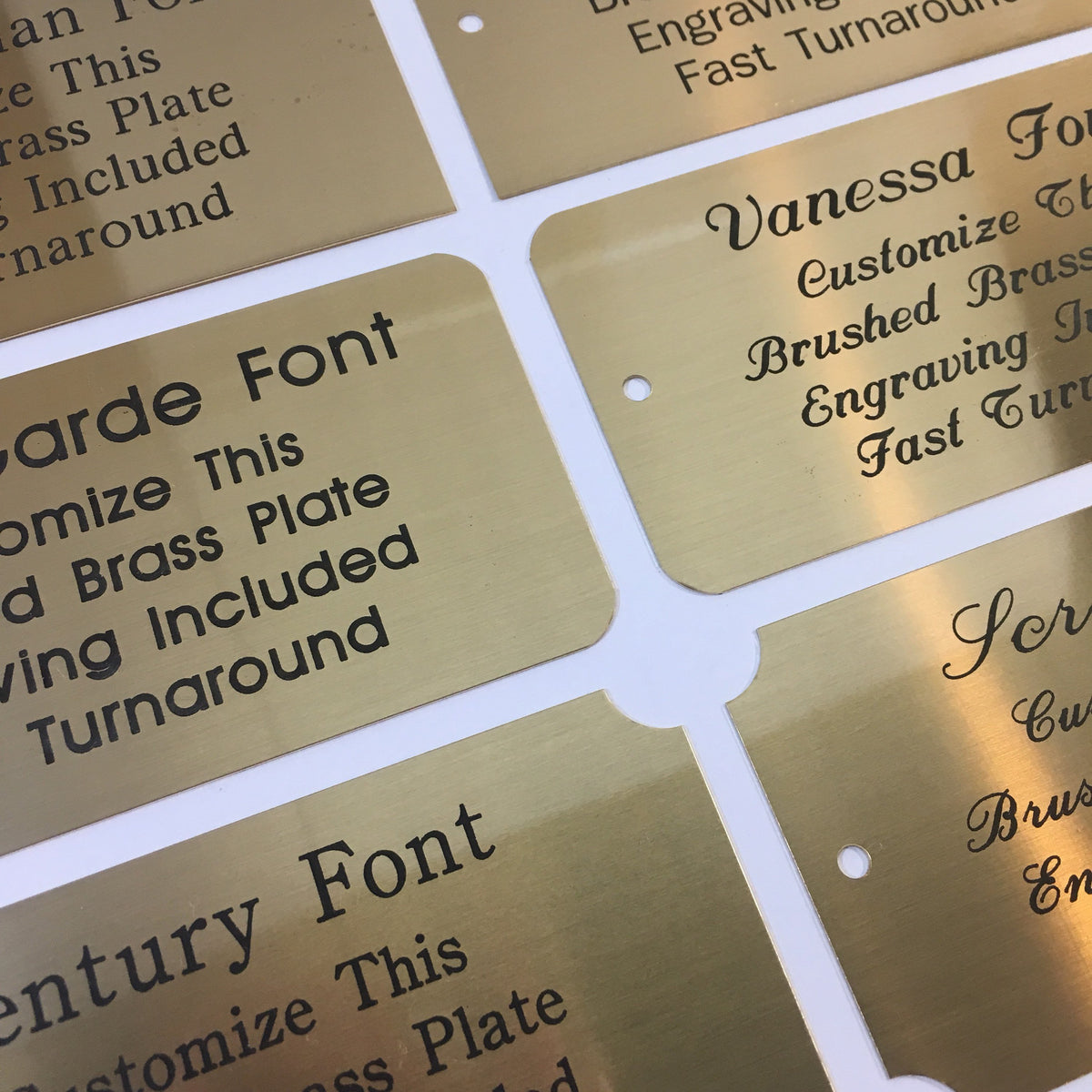 2"x4" Engraved Brushed Brass Plate Black Etched Letters - Eastwood ...
